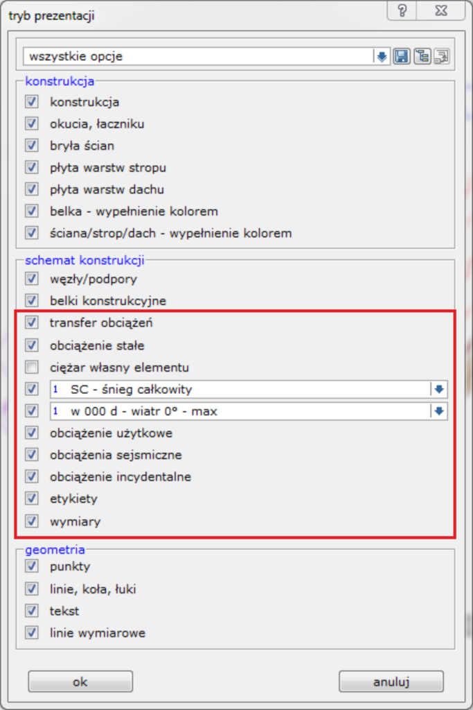 Prezentacja obciążeń konstrukcji | INFOTEKA Dietrich's